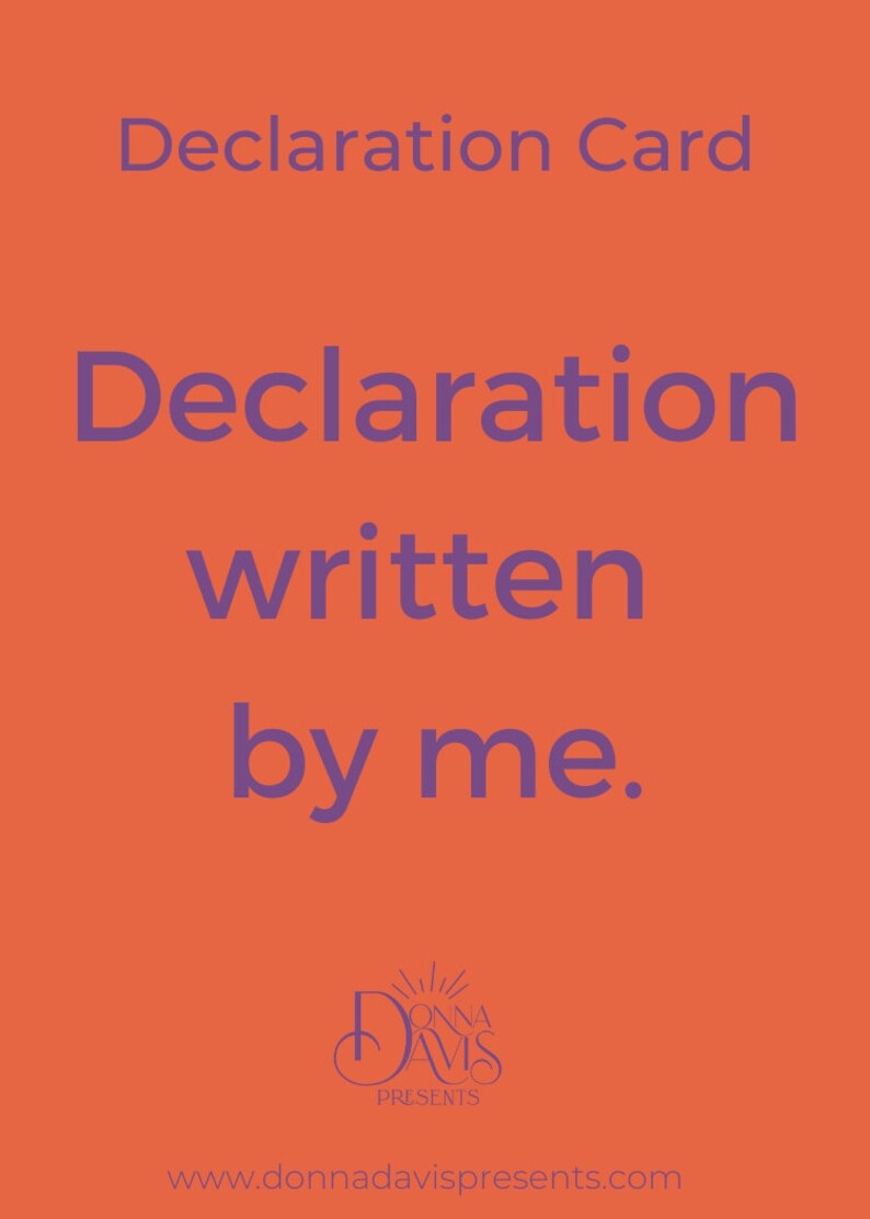 Declaration Cards - Etsy