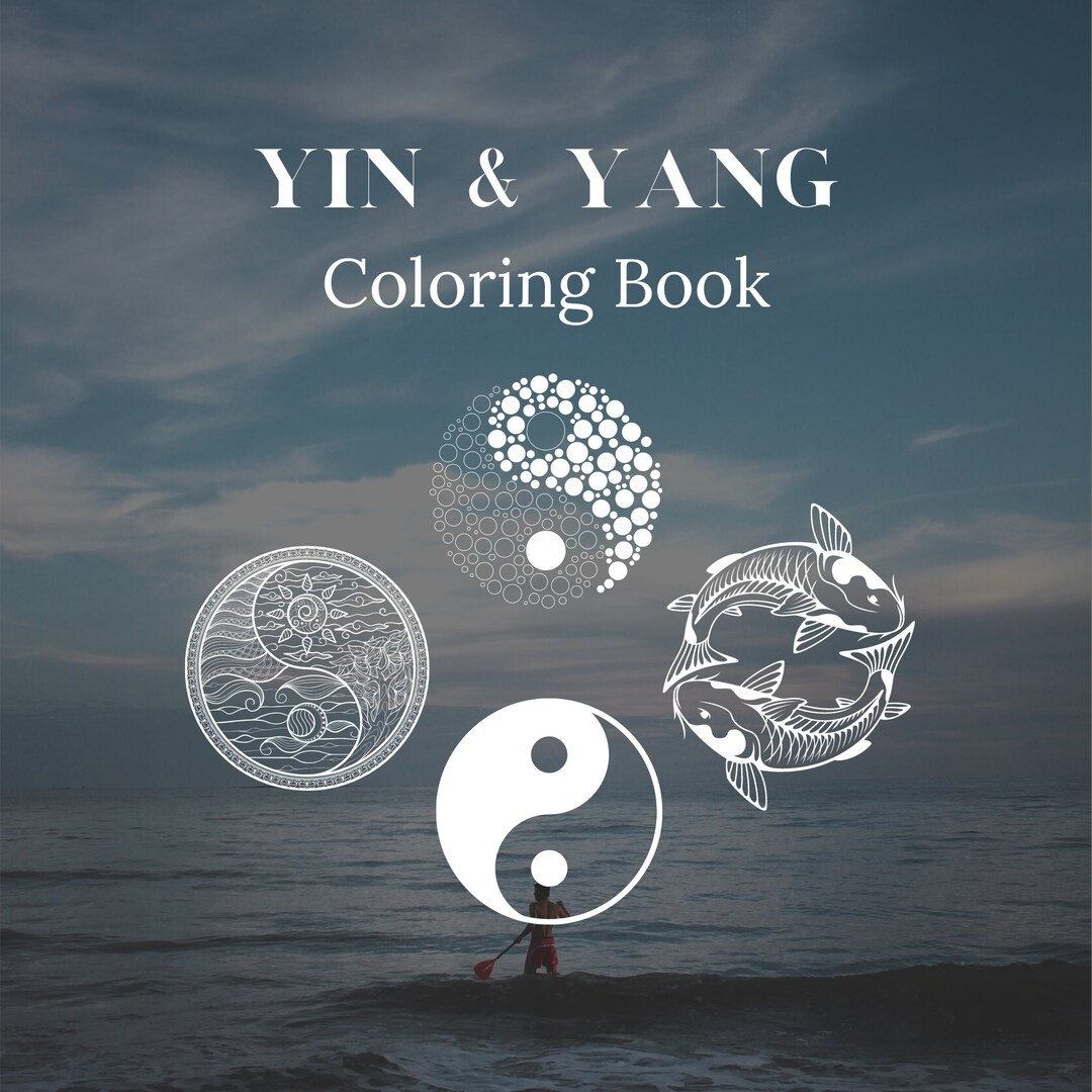 Yin and Yang Coloring Book Yin Yang Taoism Print Yin Yang - Etsy
