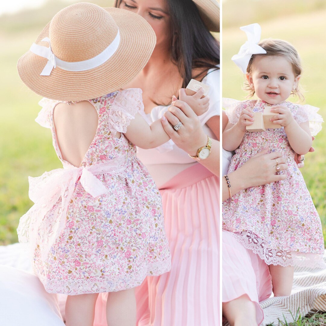 Floral Baby Easter Dress, Toddler Spring Dress, Baby Girl Dress With ...