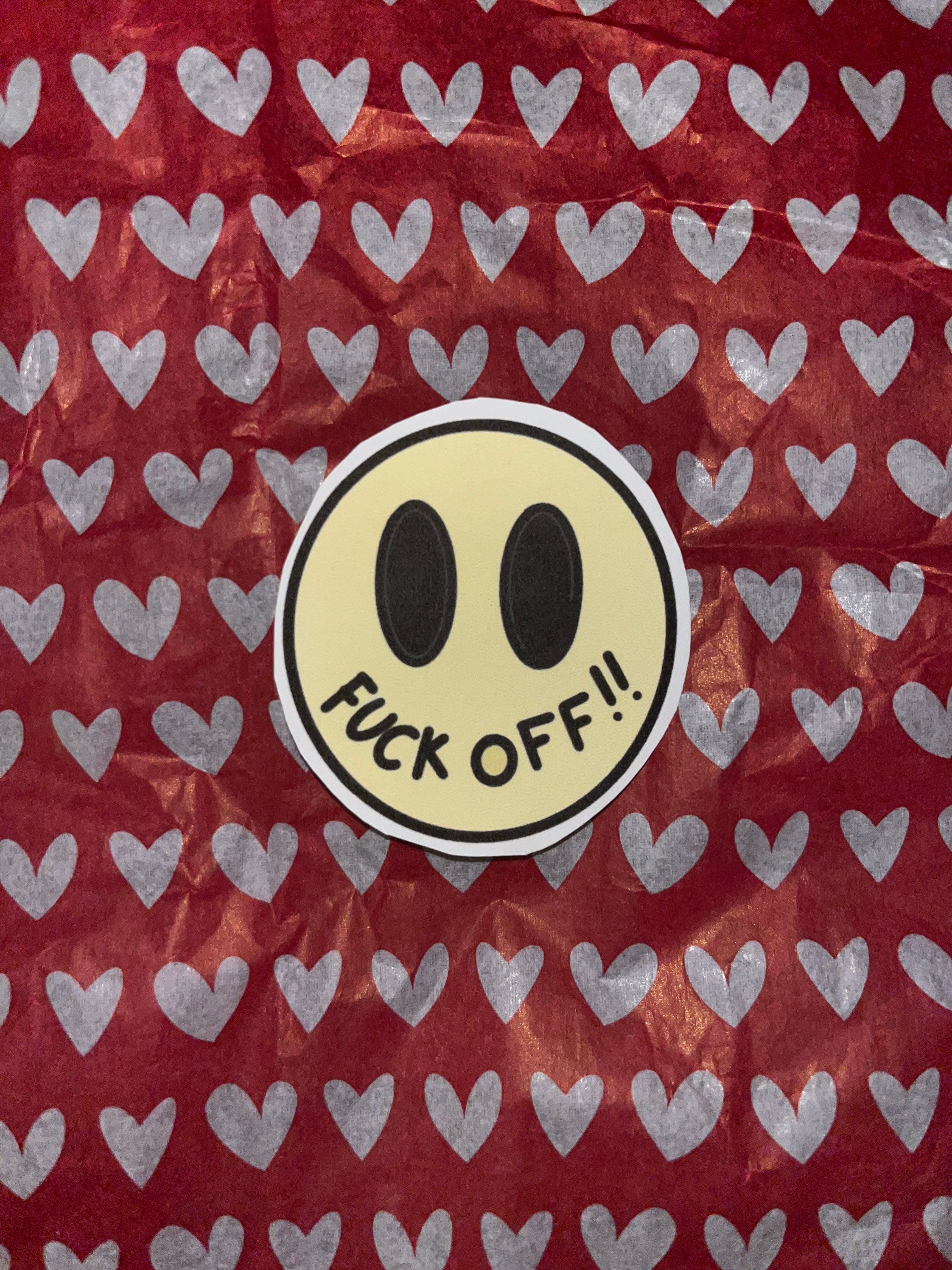Fuck off Smiley Face Sticker - Etsy