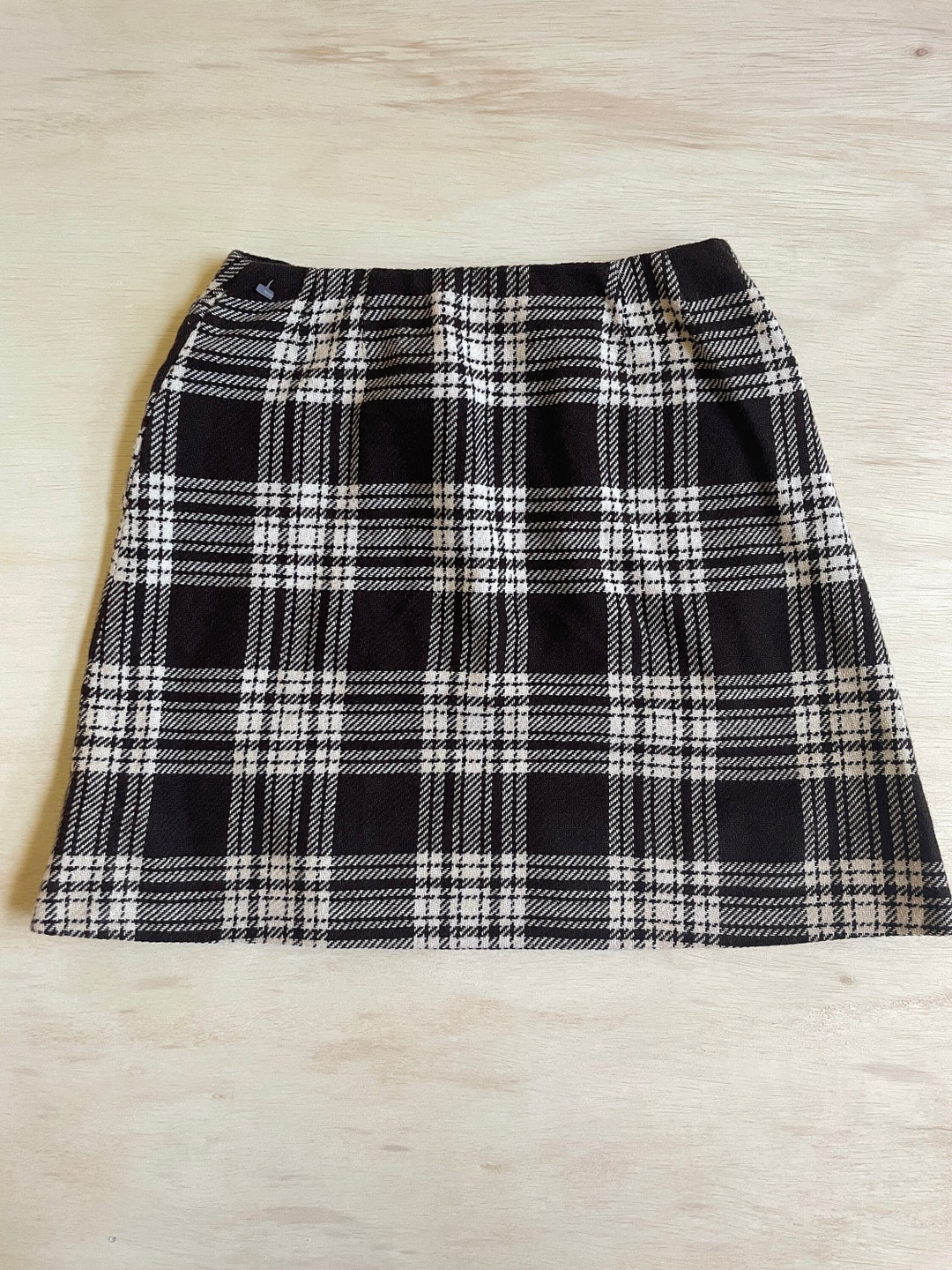 Vintage Y2K Brown Plaid Skirt - Etsy