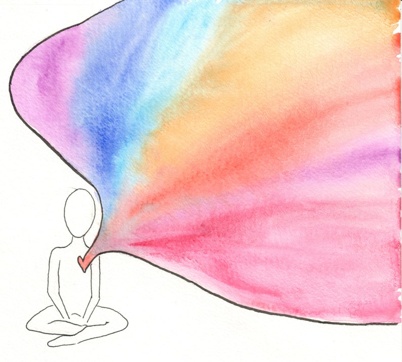 Heart and Soul Watercolor Print - Etsy