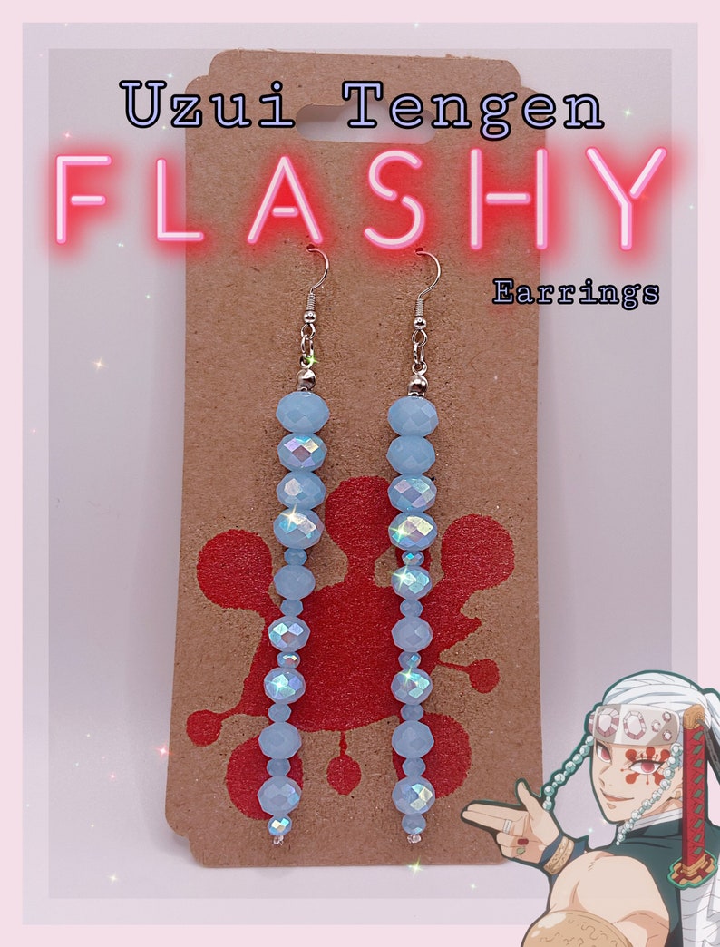 Tengen Inspired Flashy Earrings Demon Anime - Etsy
