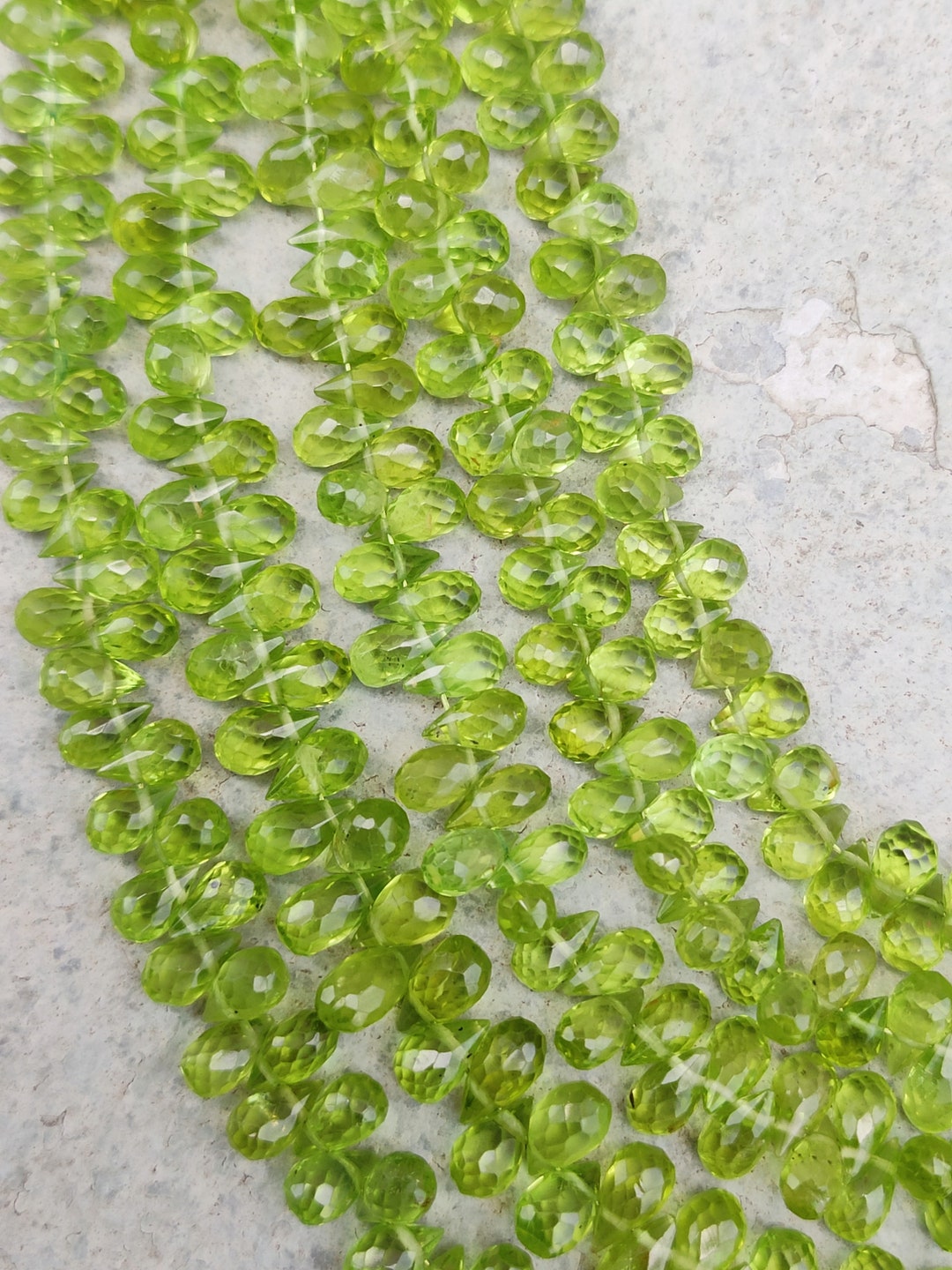 AAA Natural Peridot Faceted Teardrops Beads | Peridot Tear Drop Shape ...