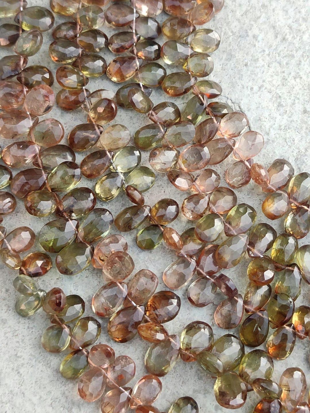 Rare AAA Natural Andalusite Faceted Pear Shape Beads | 7