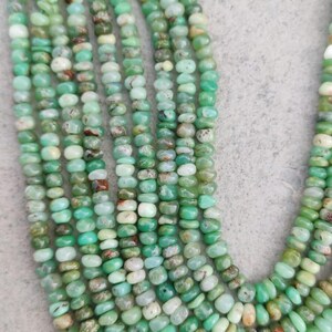 Natural Chrysoprase Smooth Uneven Rondelle Beads 4-4.5mm 4.5-5mm 5-5 ...