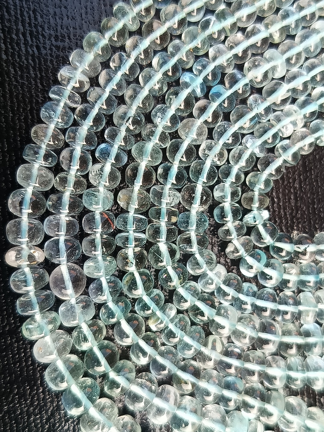 16 Natural Topaz Smooth Rondelle Beads Topaz Beads 4-7 Mm Topaz ...