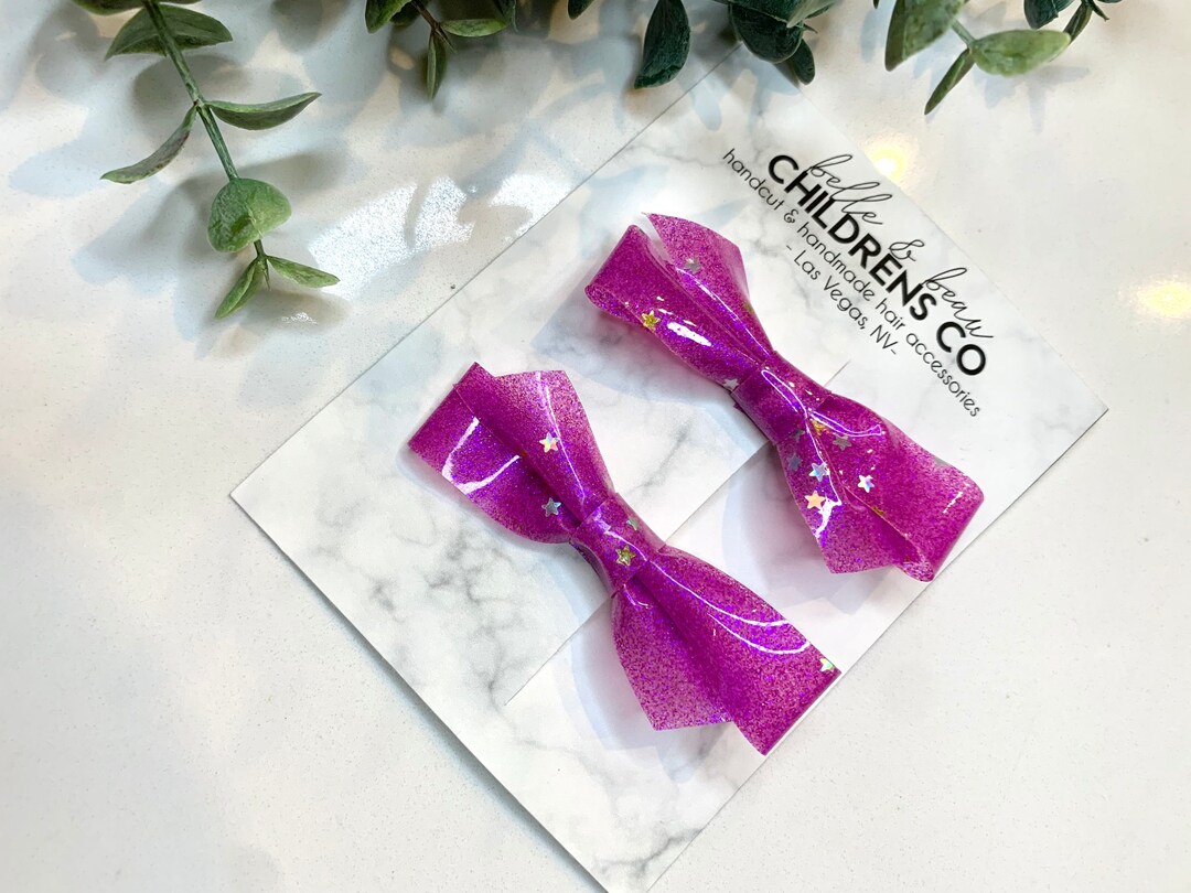 Mini Hair Bow Set, Jelly Bows, Pool Bows, Mini Pool Bows, Mini Jelly ...