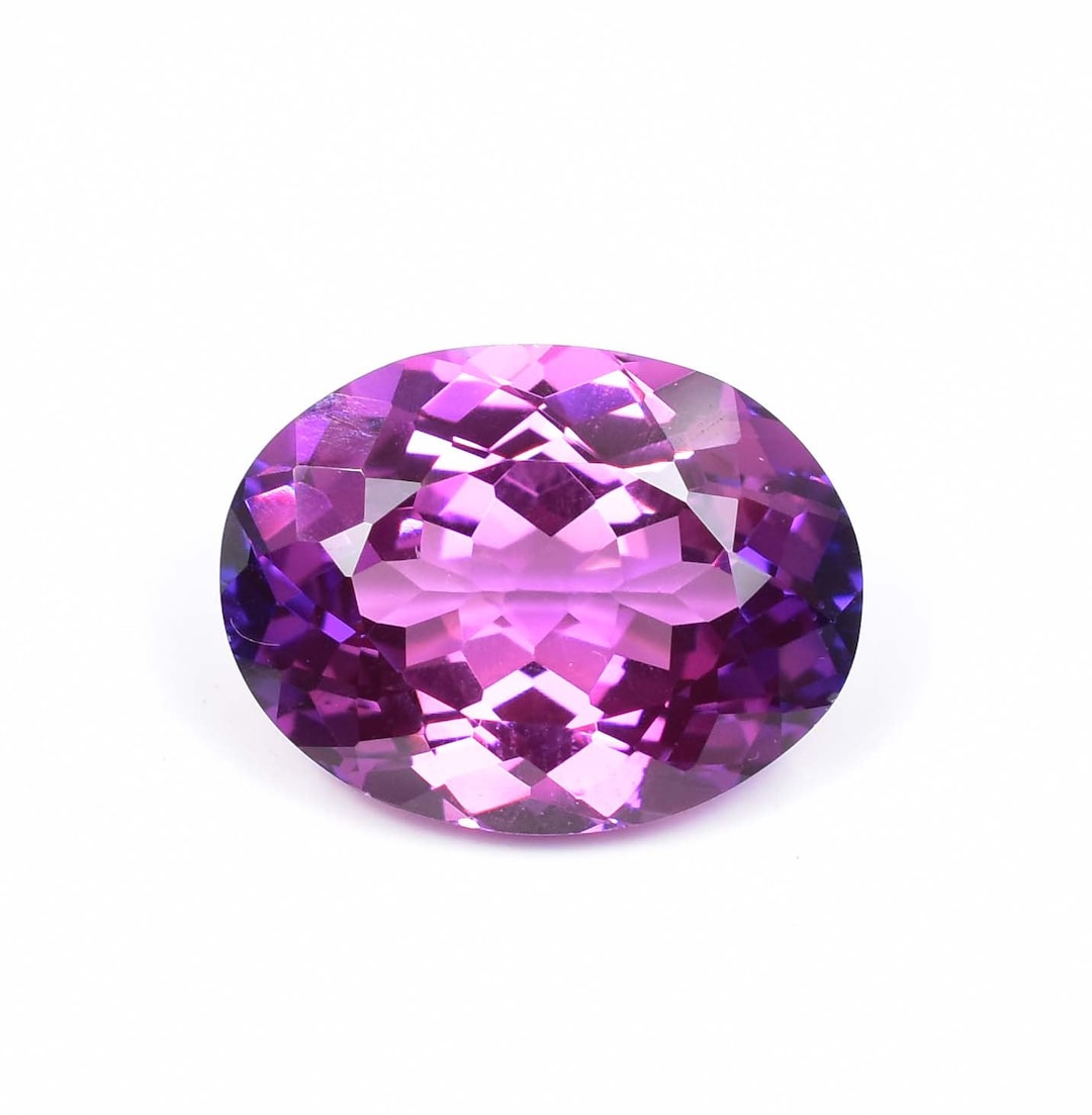 18 X 14 MM Flawless 18.90 Ct Triple Color Purple Blue and Pink Ceylon ...