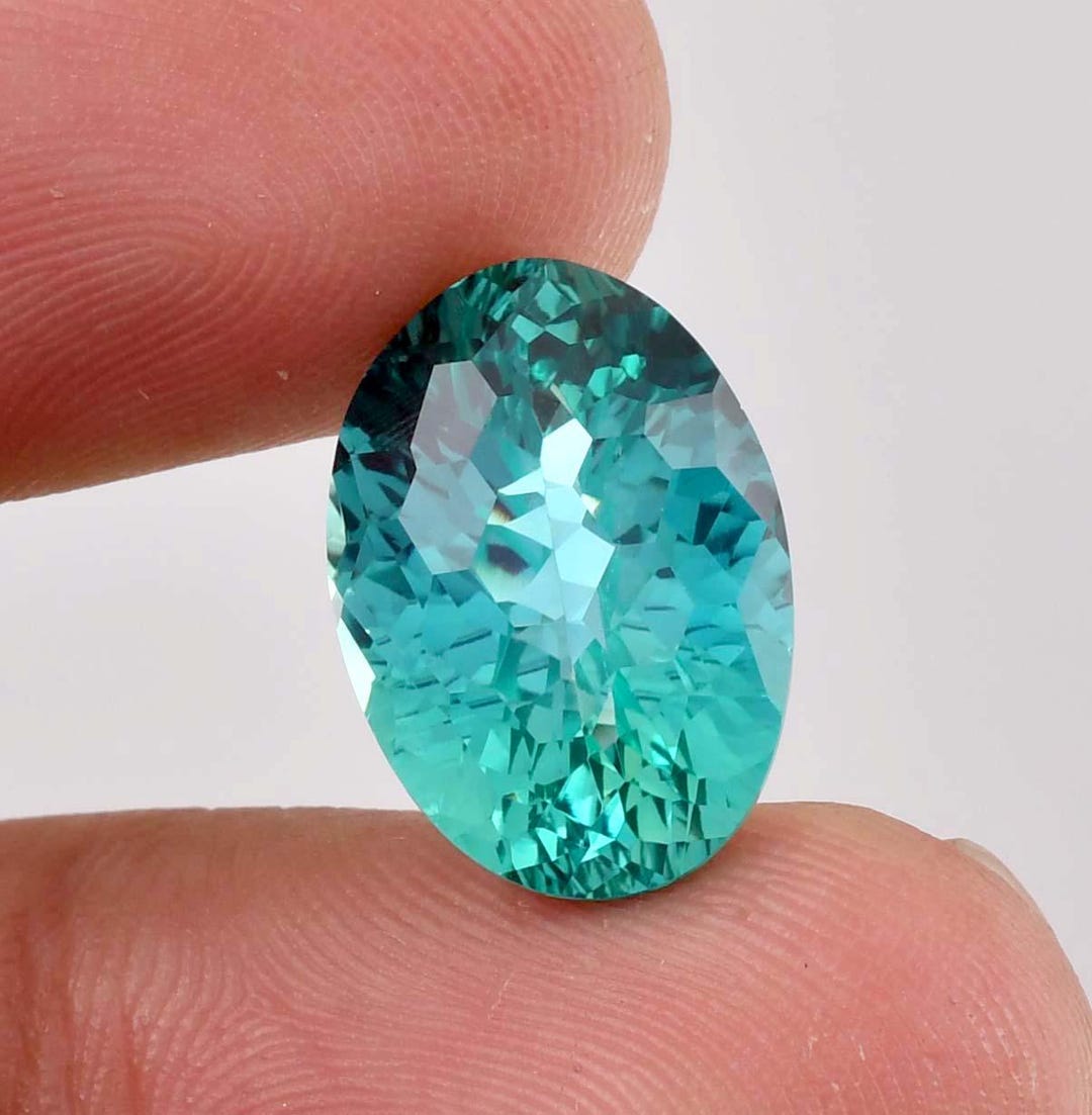 Aaa+flawless Blue Green Bi-color Ceylon Parti Sapphire Oval Cut,use ...