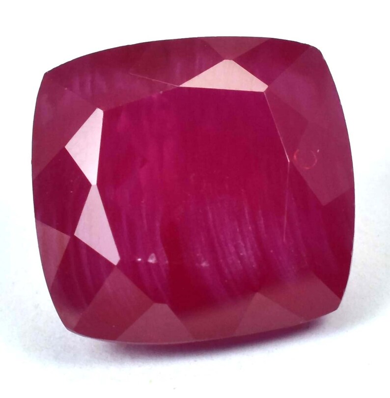 13 X 12 MM AAA+ 12.45 Ct Very Rare Natural Red Painite Cushion Cut ...