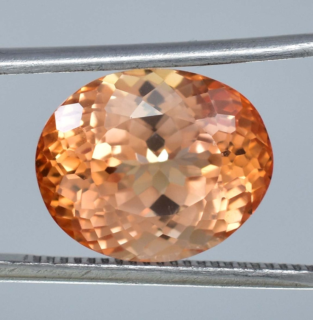 14 X 11 MM Flawless Natural Imperial Topaz 12.40 Ct Perfect Oval Cut Loose Gemstone GIT ...