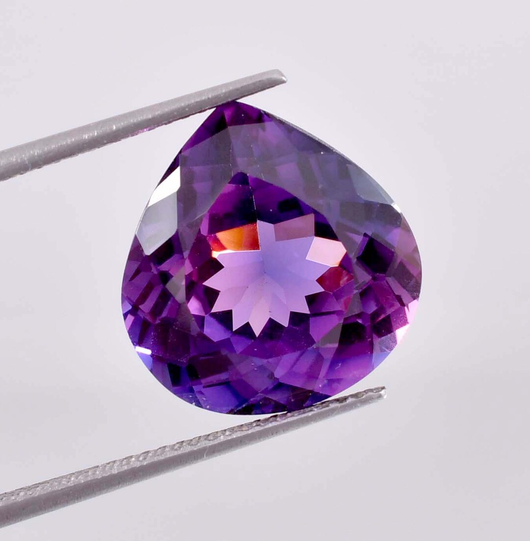 Bi-color Purple Blue Java Plum Sapphire Heart Cut Loose Gemstone GIT ...