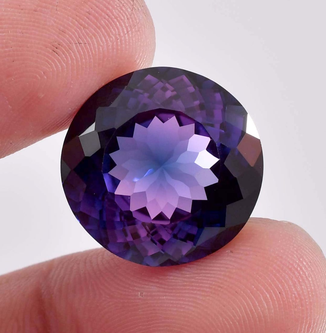 12 X 12 MM Bi-color Purple Blue Java Plum Sapphire 11.60 Loose Gemstone ...