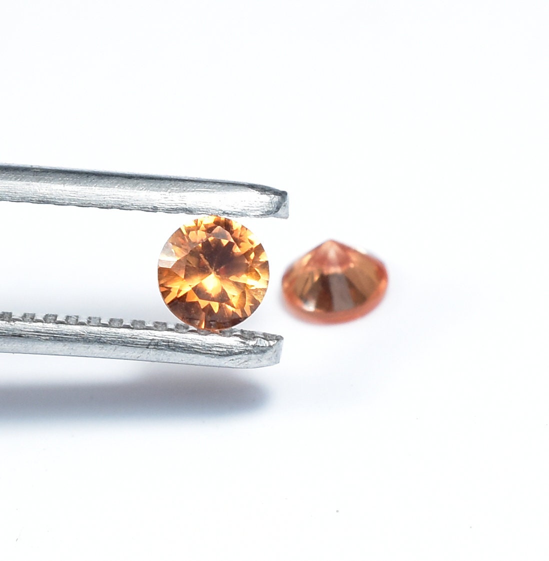 Ceylon Padparadscha Sapphire A Perfect Round Cut Pair AAA - Etsy