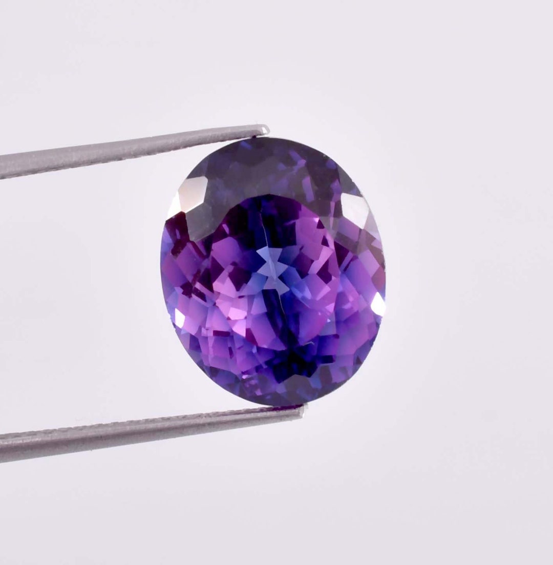 14 X 12 MM Bi-color Purple Blue Java Plum Sapphire Loose Gemstone GIT ...