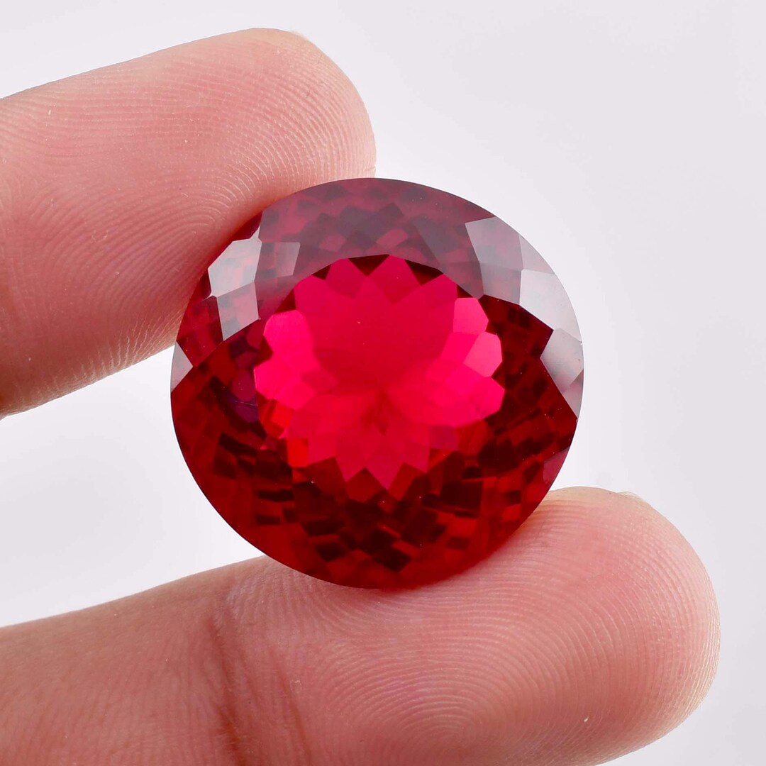 23 X 23 MM Flawless 55.05 Ct Natural Mozambique Blood Red Ruby Gemstone ...