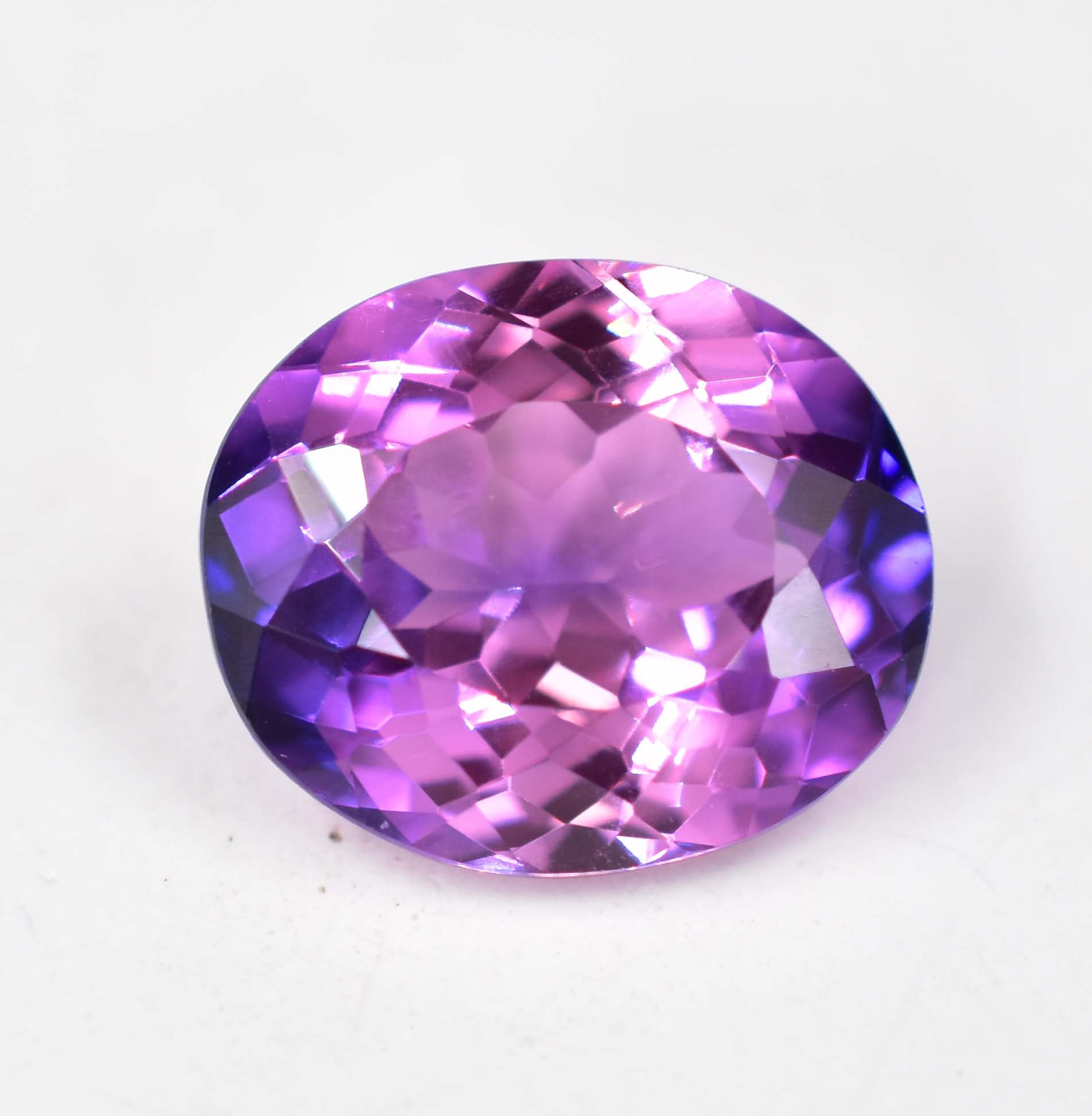 15 X 13 MM Flawless 12.70 Ct Triple Color Purple Blue and Pink Ceylon ...