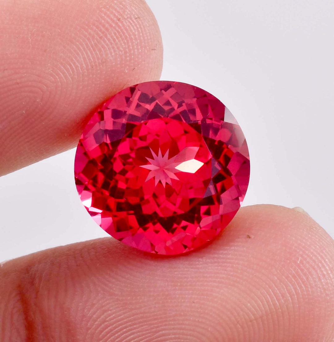 AAA Flawless 10 X 10 MM Very Rare Natural Red Painite Perfect Round Cut ...