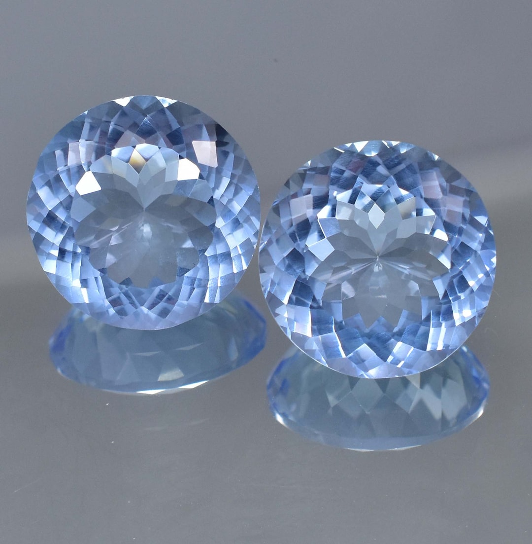 Huge 12 X 12 MM FLAWLESS 100% Natural Blue Namibia Jeremejevite Round ...