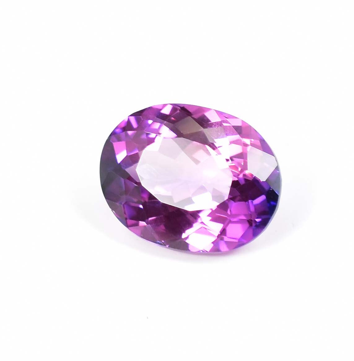 17 X 14 MM Flawless 16.55 Ct Triple Color Purple Blue and Pink Ceylon ...