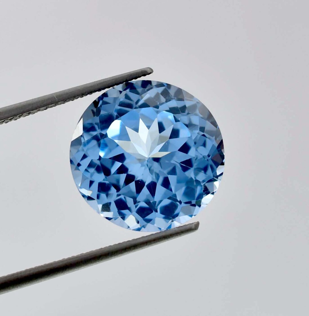 13 X 13 MM 9.50 Ct 100% Natural Sky Blue AQUAMARINE Round Cut ...