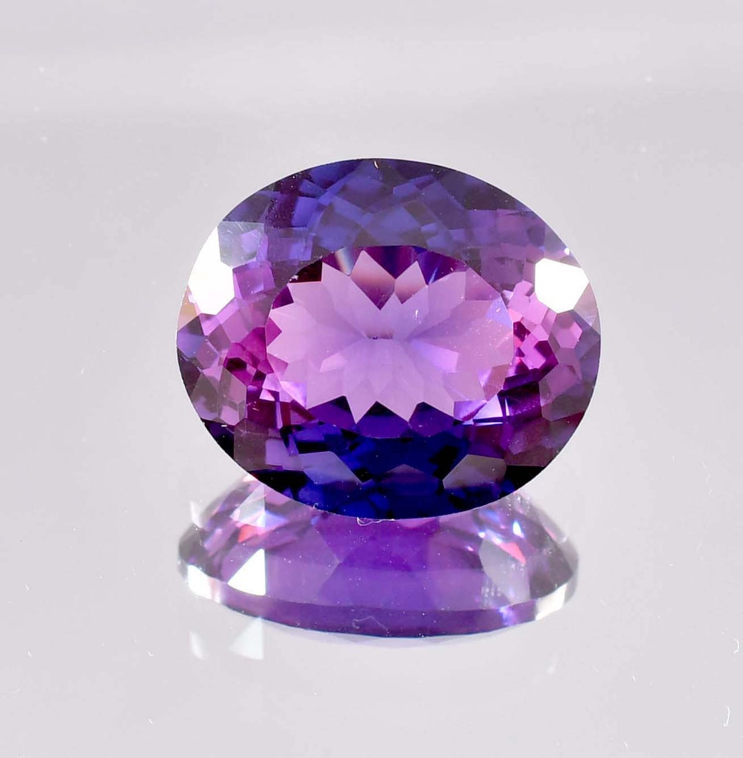 16 X 12 Bi-color Purple Blue Java Plum Sapphire 18.10 Ct Loose Gemstone ...