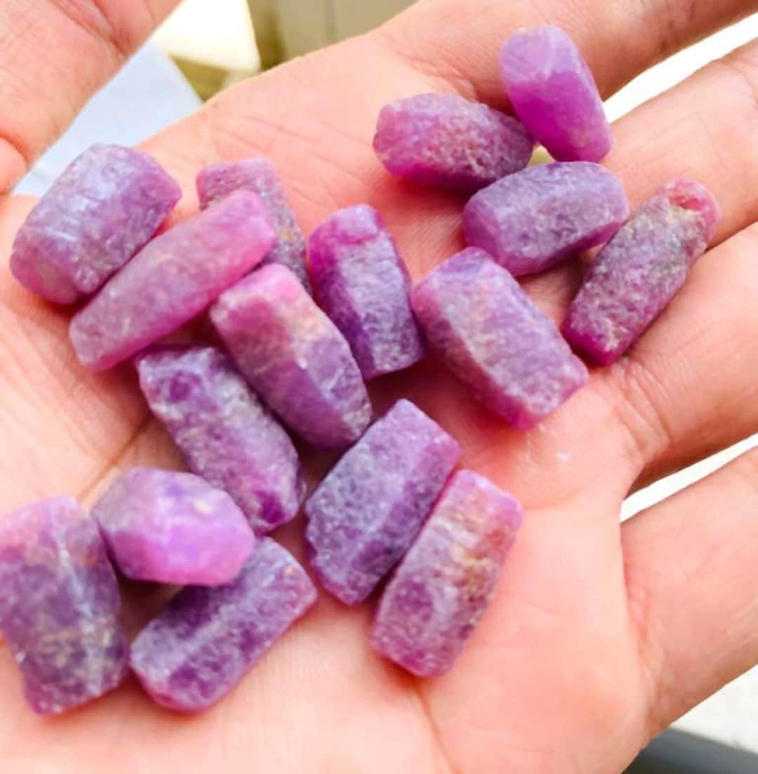 AAA+ 100 G 100% Natural Burma Pink Ruby Earth-mined Loose Rough Lot GIT ...