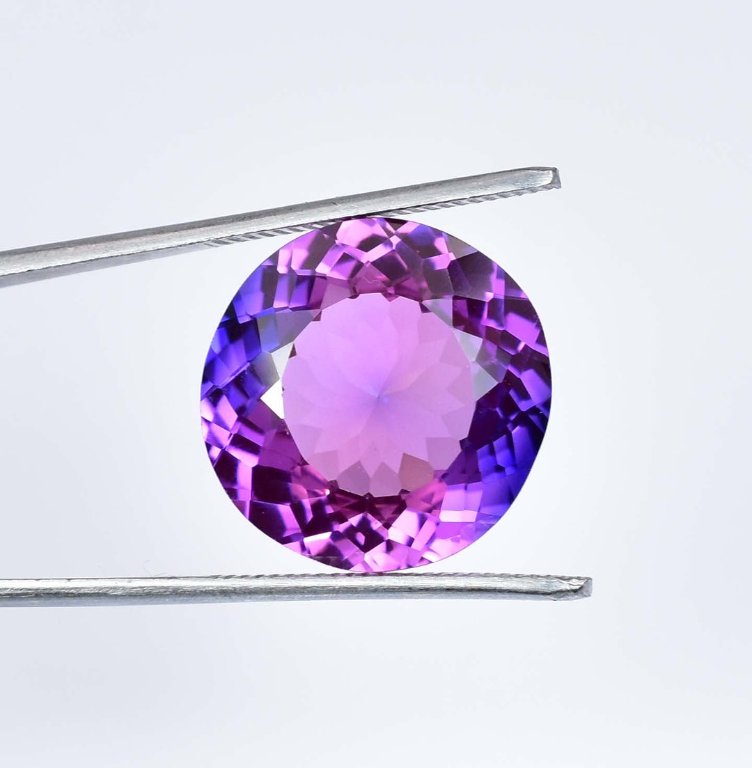 Purple Blue Taaffeite 24.35 Ct AAA Grade Gemstone Round Fine Cut GIT ...