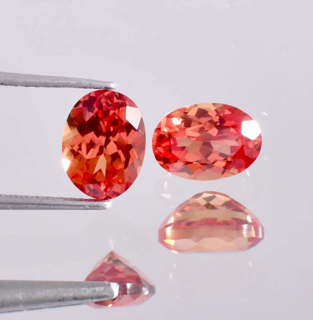 1 Pair Flawless Mandarin Orange Spessartite Garnet Namibia Gemstone ...