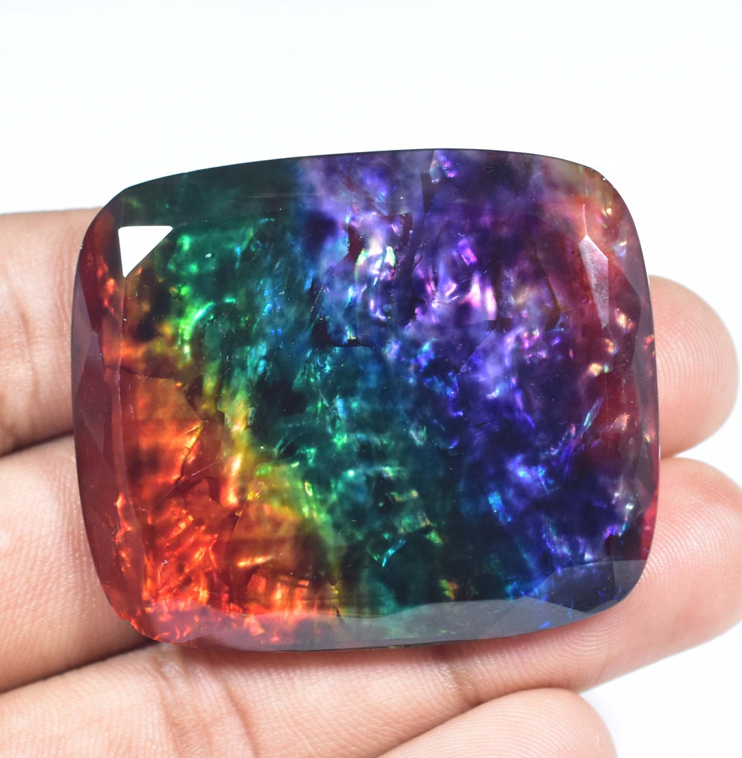 HUGE 127.05 Ct Natural Ammolite Opal-like Organic Precious Gem Loose ...