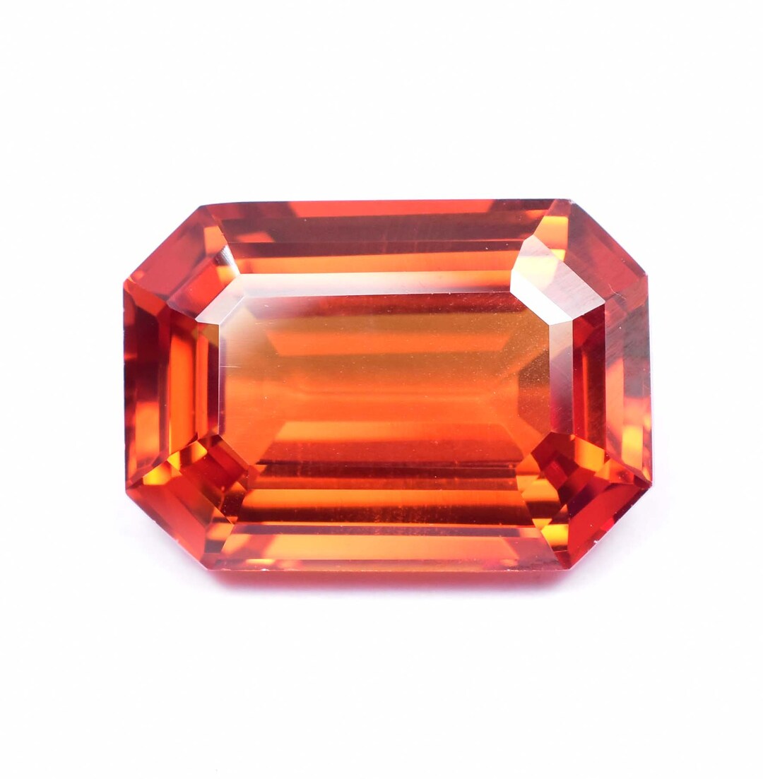 18 X 12 MM Ceylon Orange Sapphire Flawless 18.80 Ct 100% Natural ...