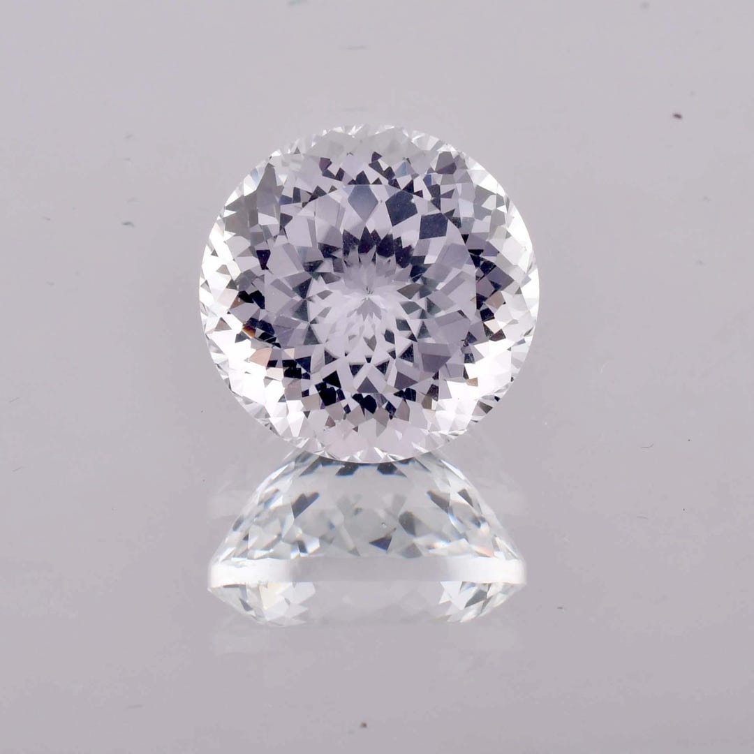 18 X 18 MM HUGE Carat Natural Pink Moissanite Gemstone Round Cut GIT ...