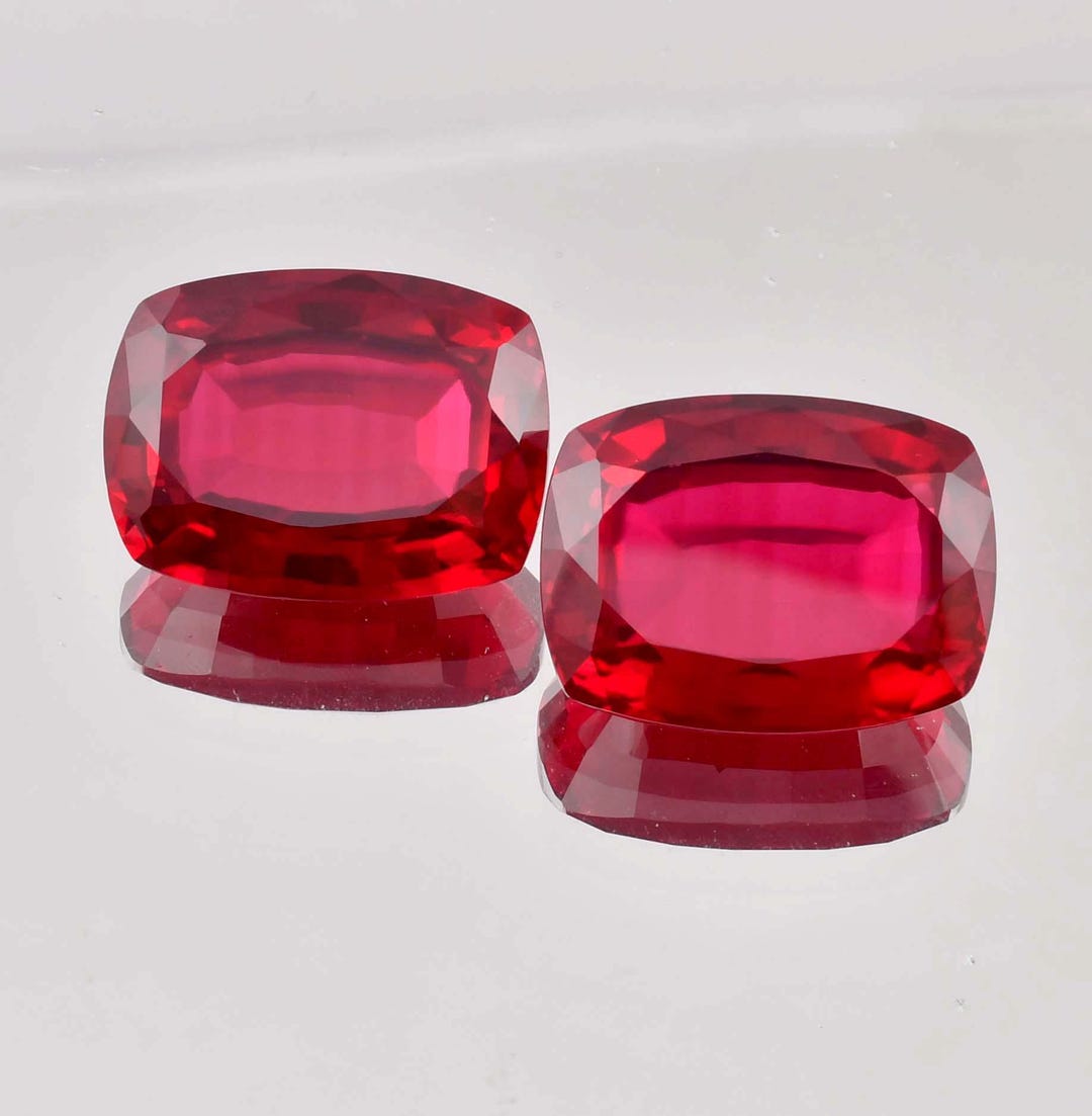 Loose Red Painite Very Rare Natural Perfect Cushion Cut Pair Burmese ...