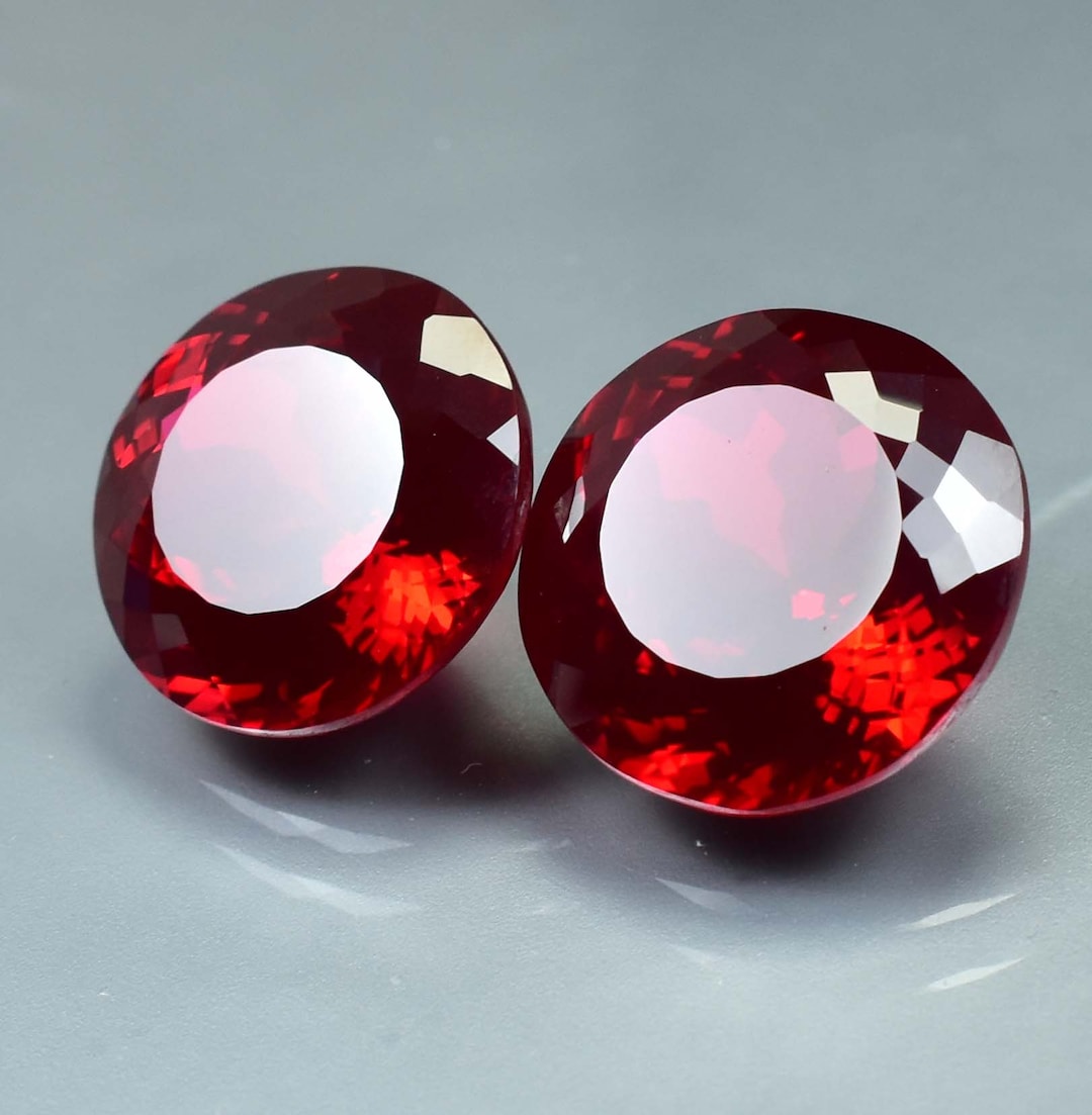 AAA+ 115.00 Ct Very Rare Natural Red Painite A Pair of Round Cut ...