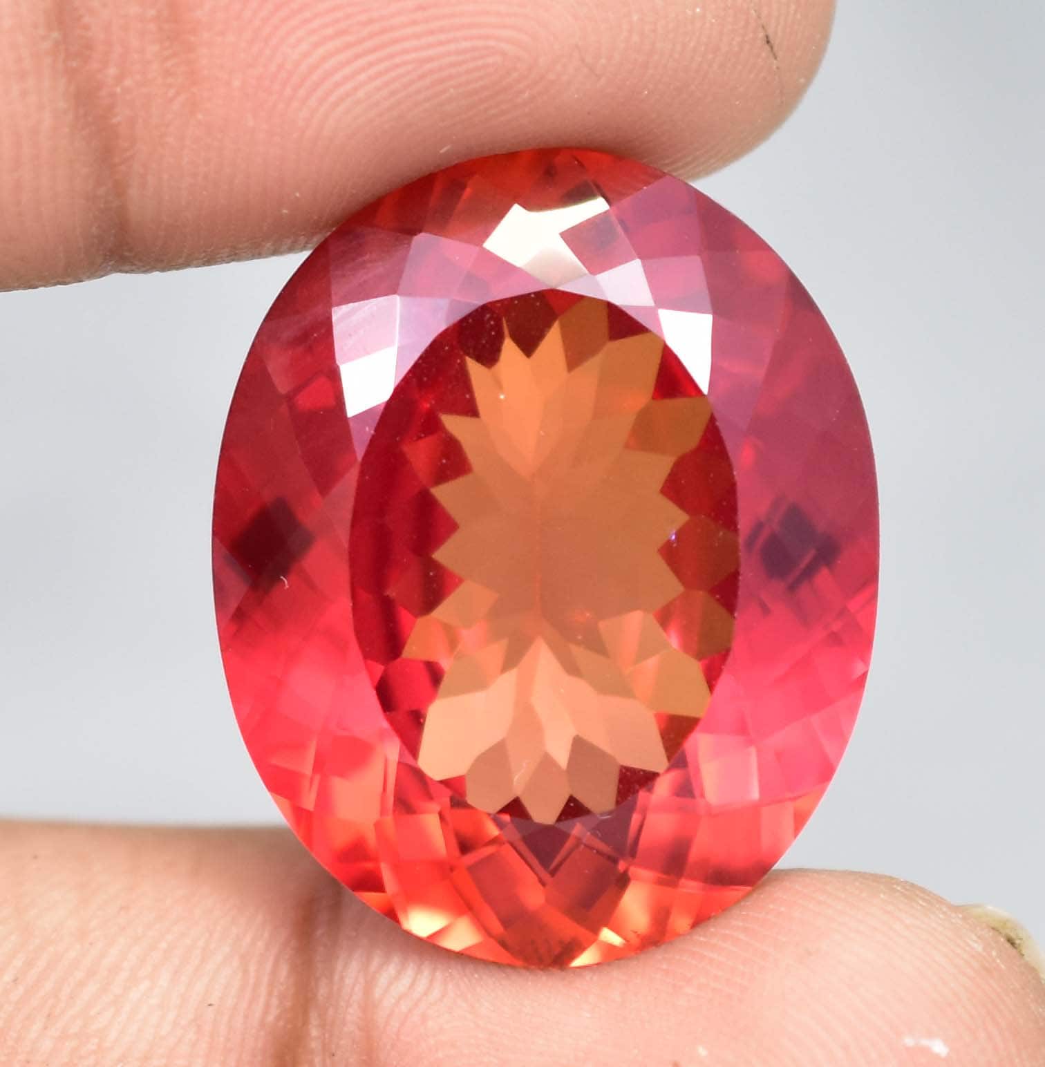 AAA Flawless 28 X 23 Very Rare Natural Red Painite Perfect Oval Cut ...