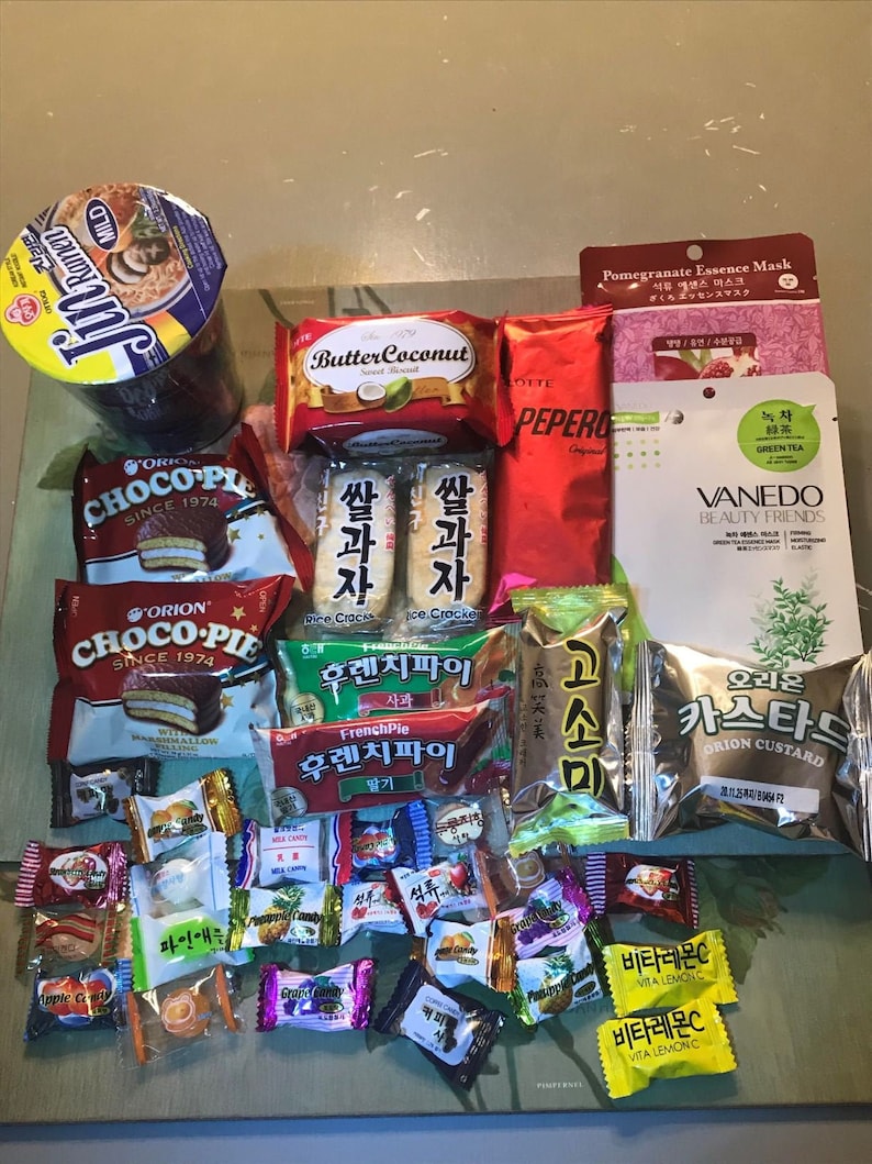 Large 2LB Authentic Korean Snacks, Korean Ramen, & Korean Face Mask ...
