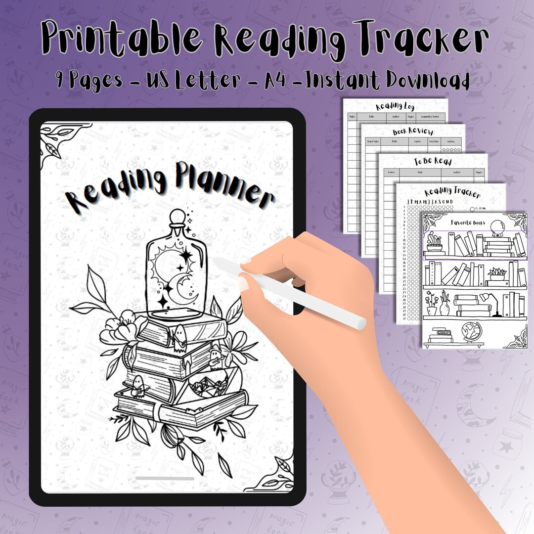 Reading Tracker, Book Review, Book Log, Reading Planner, Digital ...