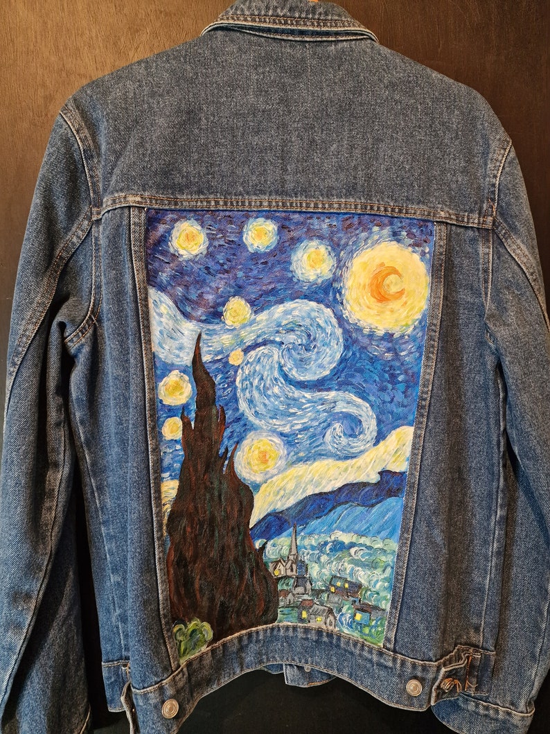Vincent Van Gogh Starry Night Denim Jacket - Etsy