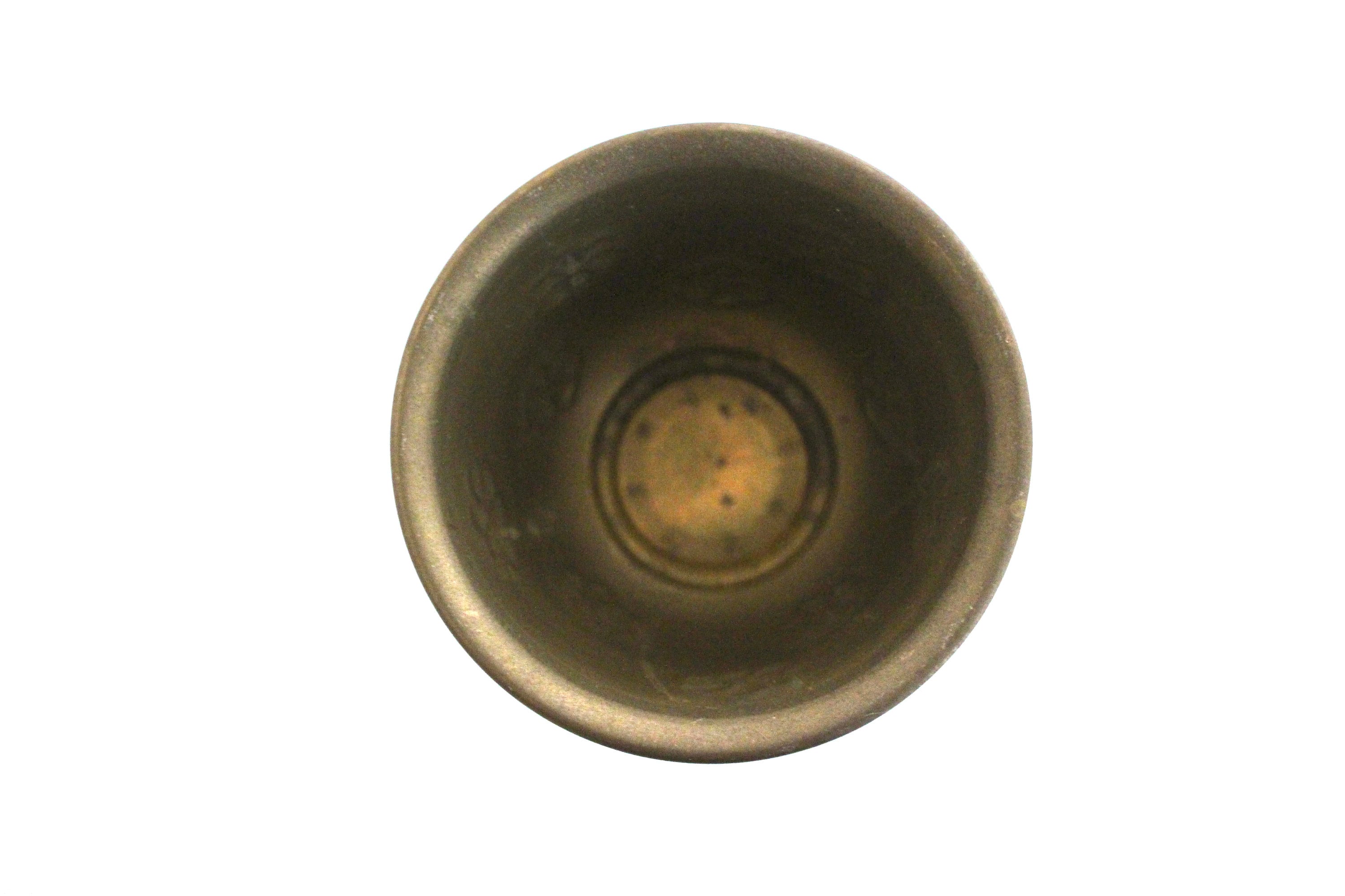 Charming Small Vintage Brass Plant Pot With Decorative Embossed ...