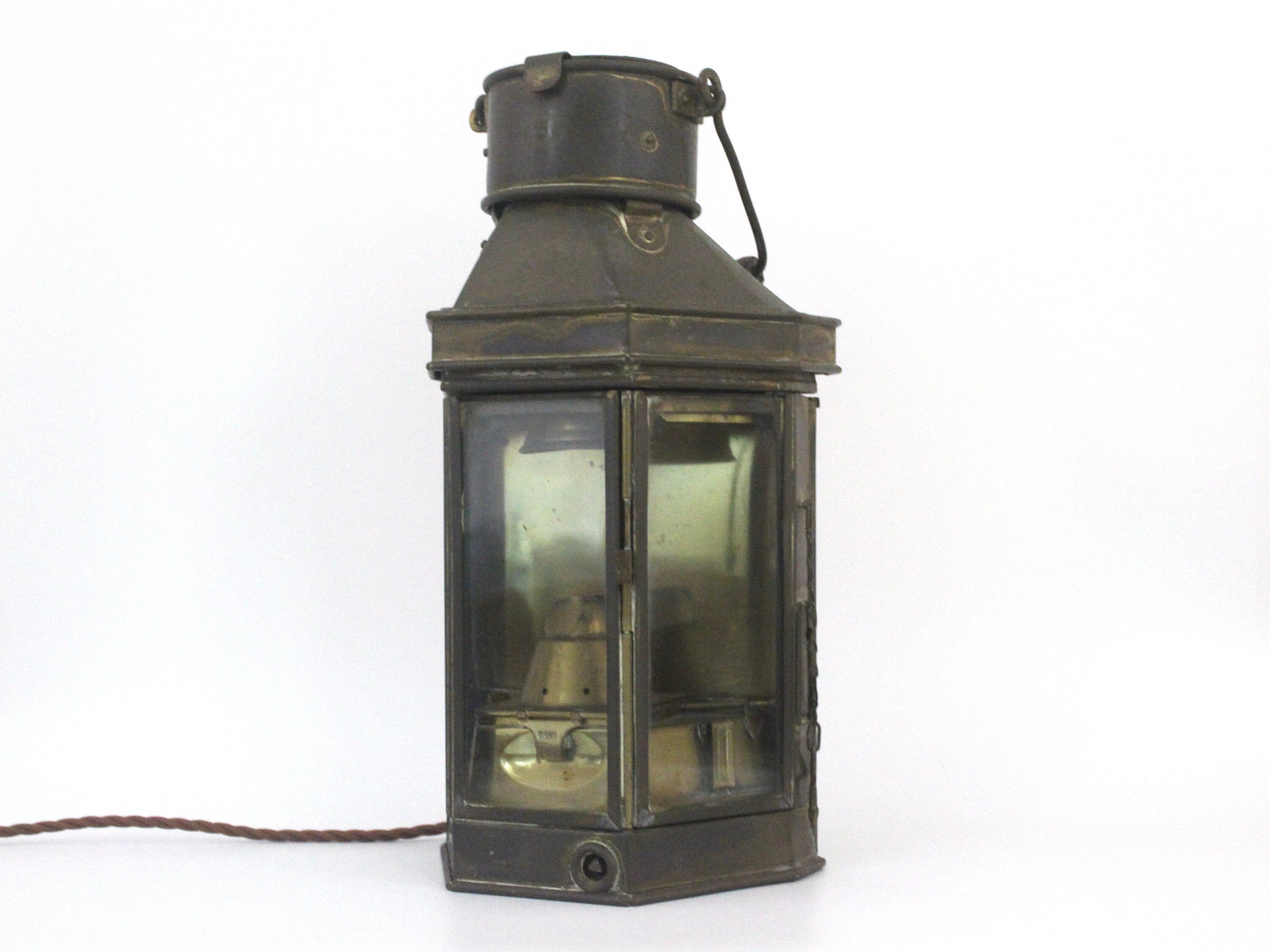 Very Large WW2 Era Brass Ship Lantern by Anderson and Gyde - Etsy