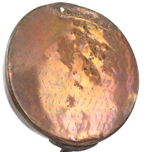 Rare Large Antique Copper Frying Pan With Cast Iron Handle and Riveted ...