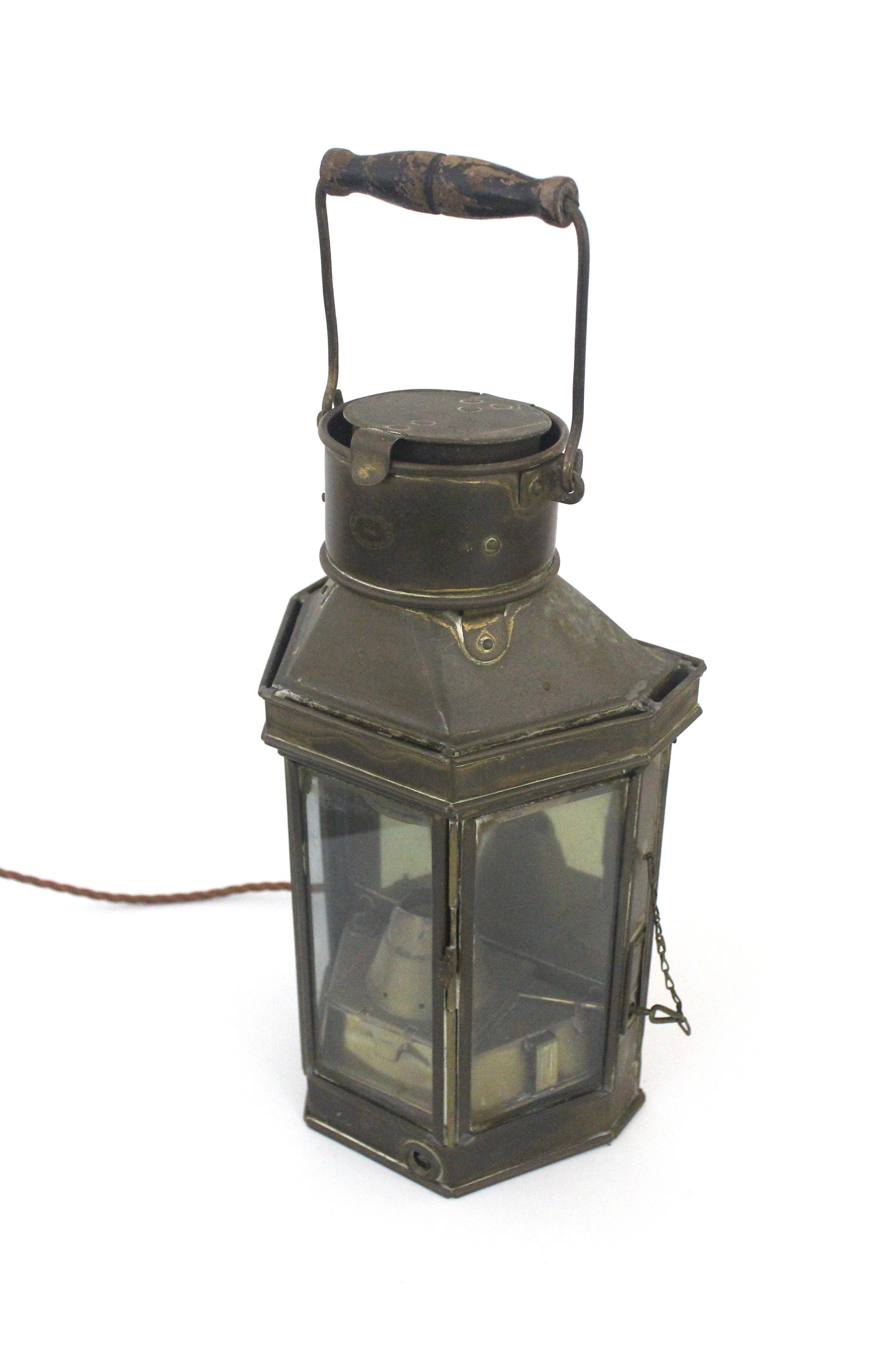 Very Large WW2 Era Brass Ship Lantern by Anderson and Gyde - Etsy