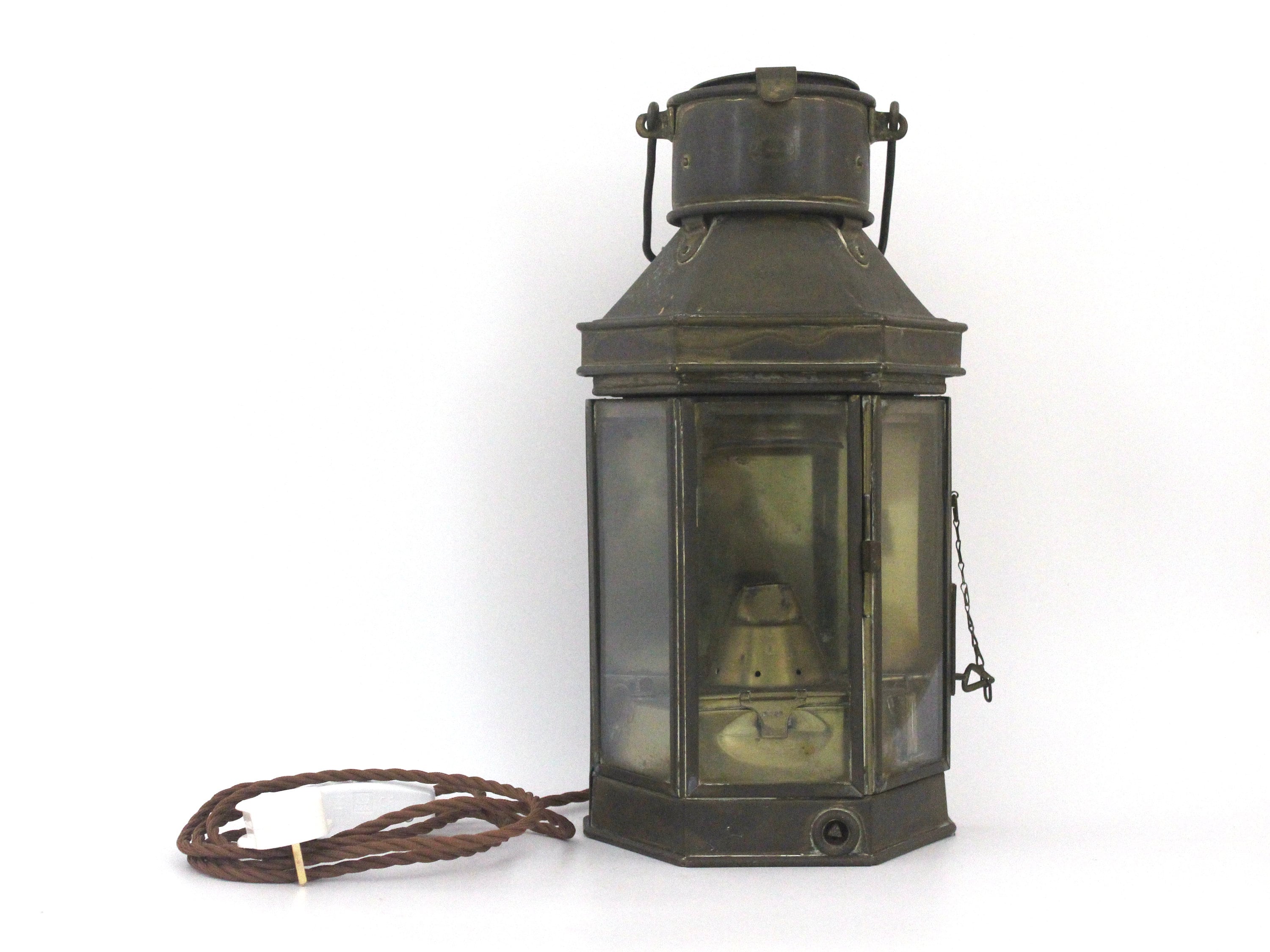Very Large WW2 Era Brass Ship Lantern by Anderson and Gyde - Etsy