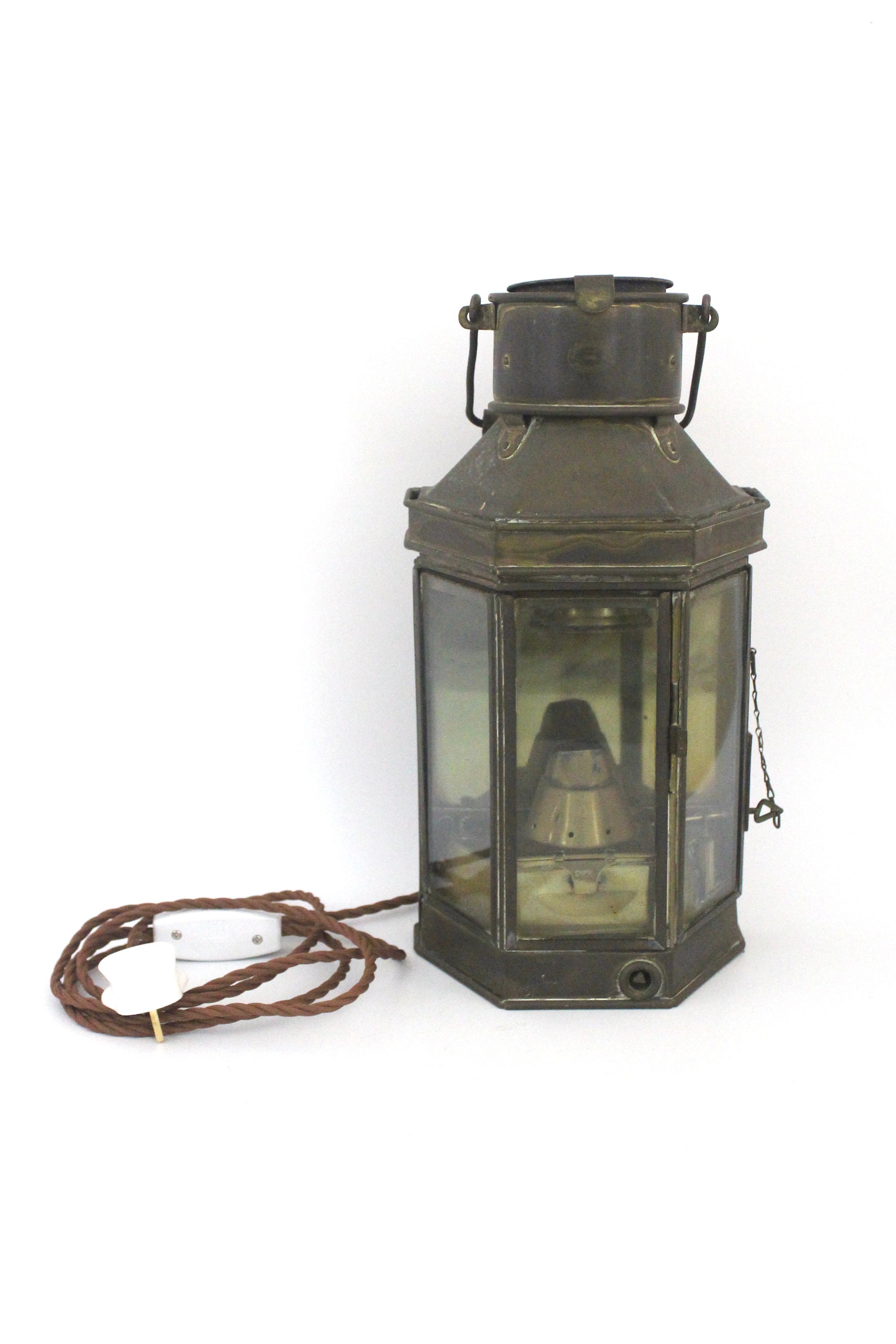 Very Large WW2 Era Brass Ship Lantern by Anderson and Gyde - Etsy