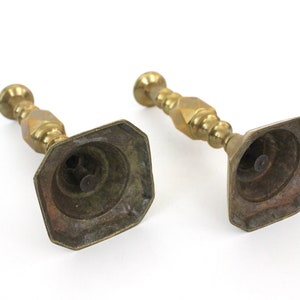 Rare Pair of Antique Diamond Princess Candlesticks in Solid Brass Made ...