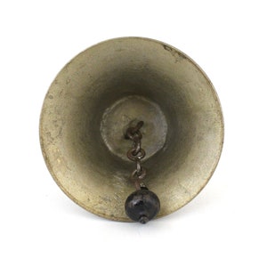 Large Vintage WW2 Fiddian Brass Bell With Wooden Handle Collectable ...