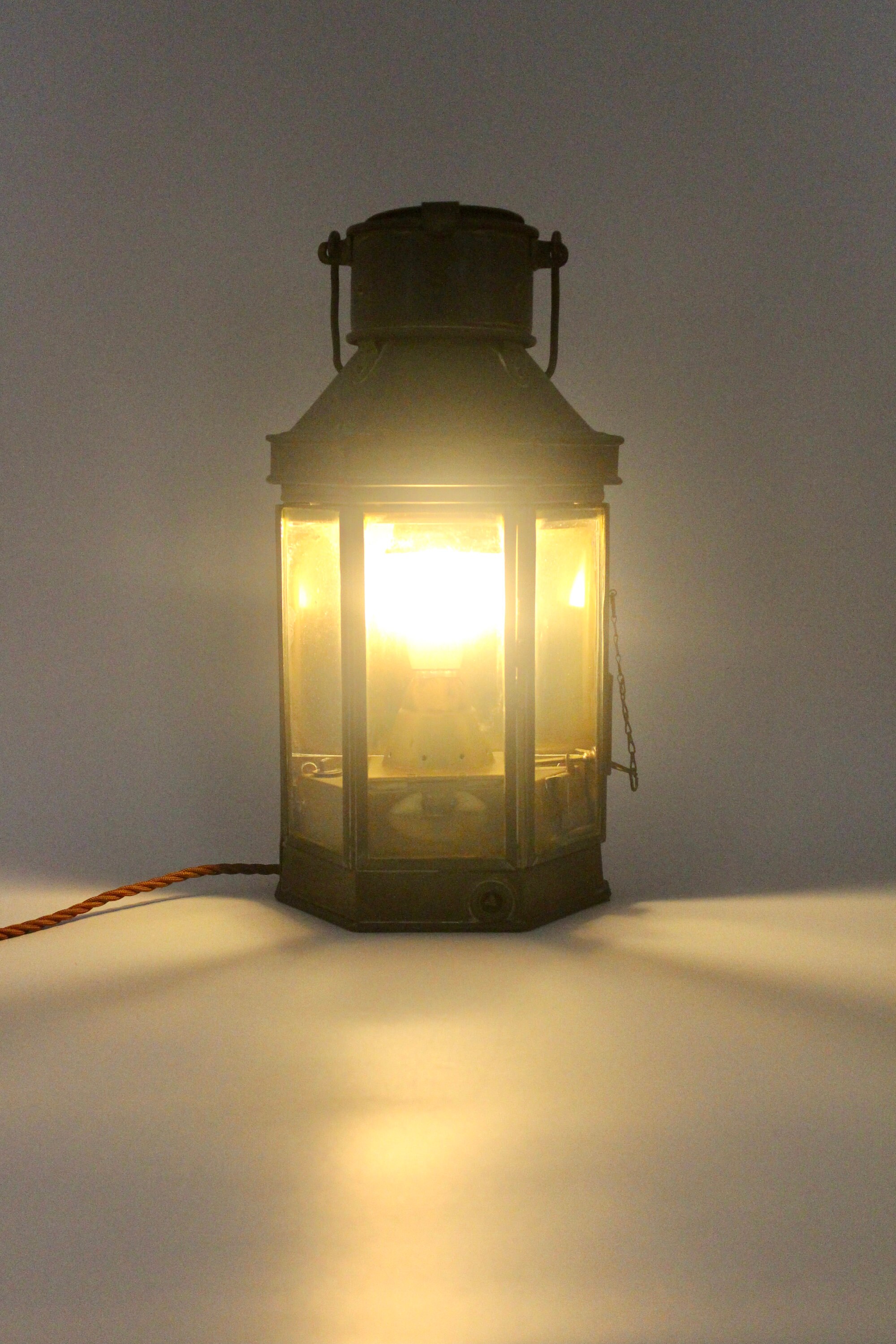 Very Large WW2 Era Brass Ship Lantern by Anderson and Gyde - Etsy