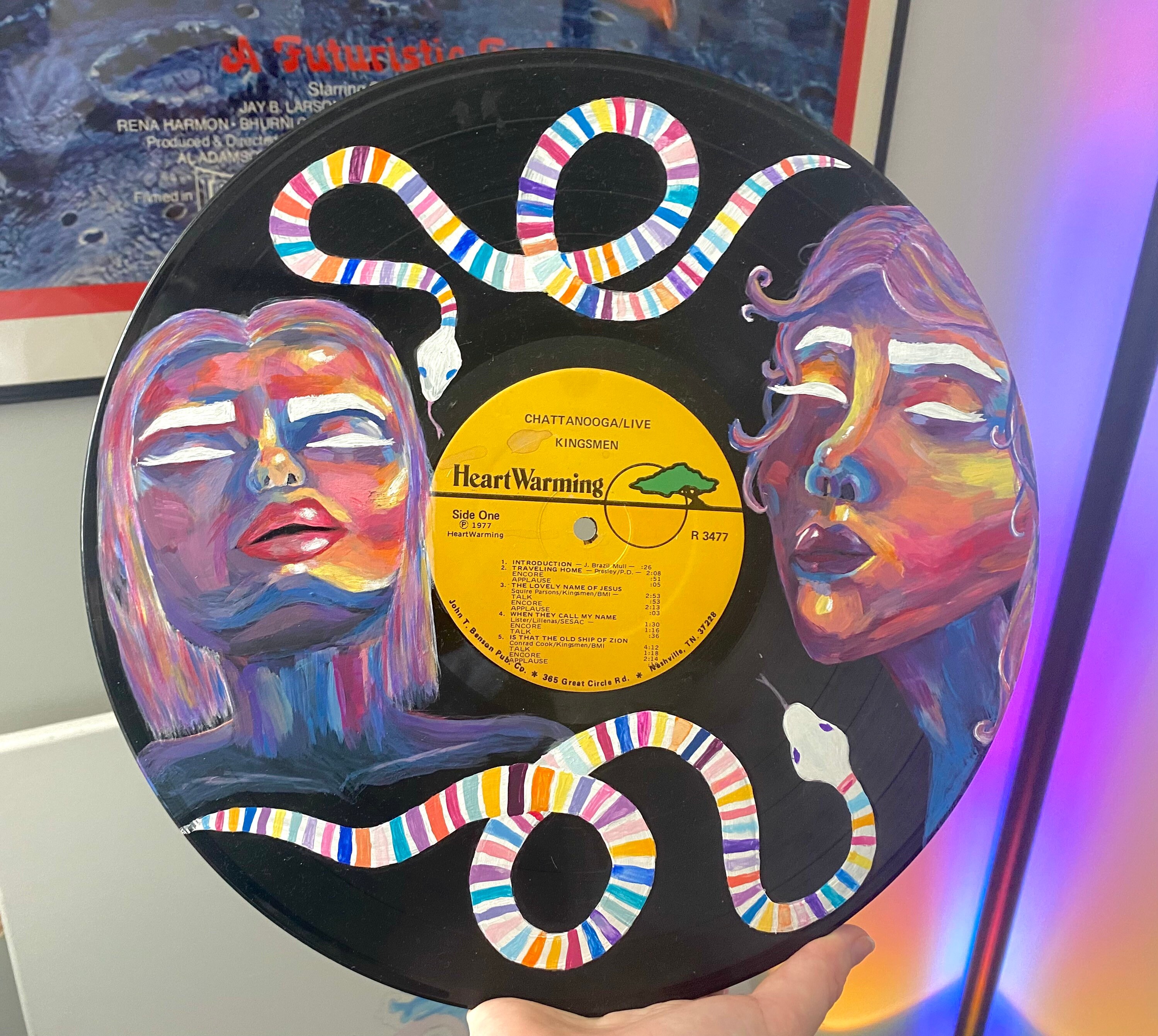 CUSTOM Painted Vinyl Record Wall Decor - Etsy