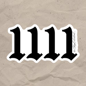 1111 Sticker | Angel Number Sticker | Laptop Sticker | Water Bottle ...